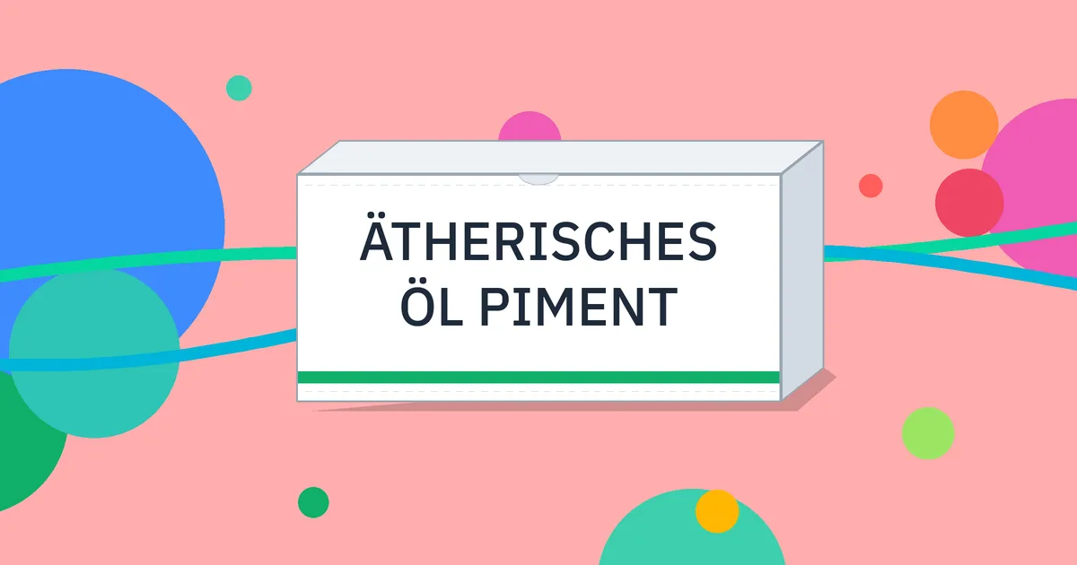 Symbolbild: Packung mit der Aufschrift ÄTHERISCHES ÖL PIMENT (PZN 20026792) – Verfügbarkeit und Bezug in Apotheken in Frankfurt am Main