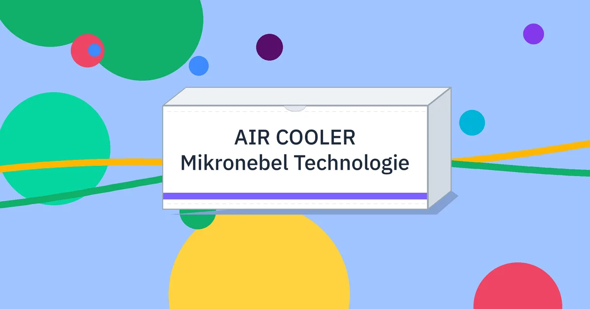 Symbolbild: Packung mit der Aufschrift AIR COOLER Mikronebel Technologie (PZN 16203828) – Verfügbarkeit und Bezug in Apotheken in Frankfurt am Main