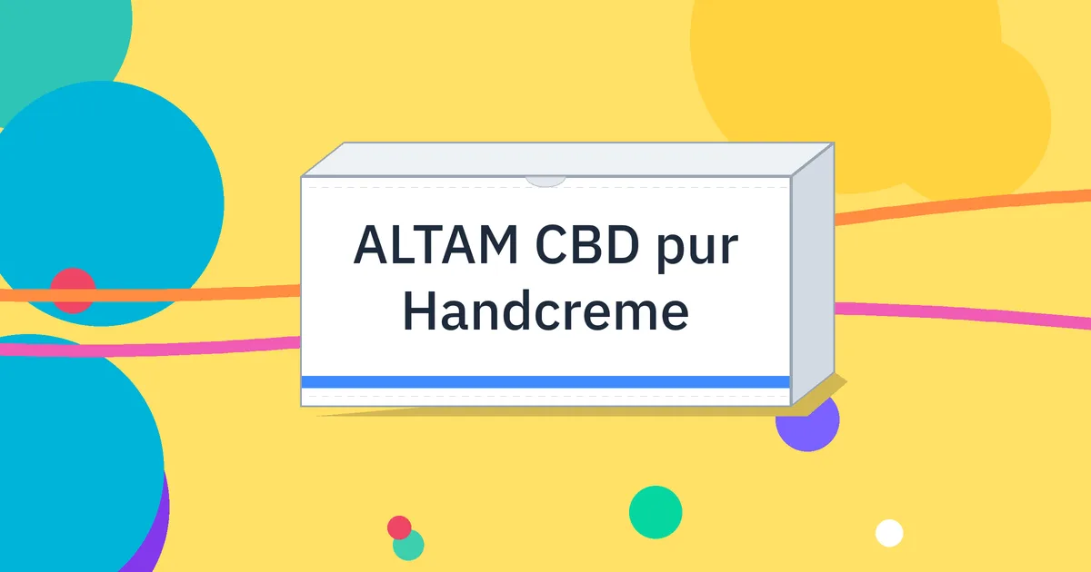 Symbolbild: Packung mit der Aufschrift ALTAM CBD pur Handcreme (PZN 15579543) – Verfügbarkeit und Bezug in Apotheken in Frankfurt am Main