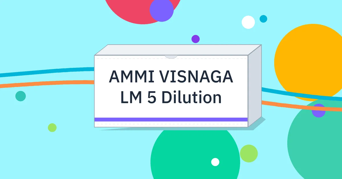 Symbolbild: Packung mit der Aufschrift AMMI VISNAGA LM 5 Dilution (PZN 12760118) – Verfügbarkeit und Bezug in Apotheken in Frankfurt am Main