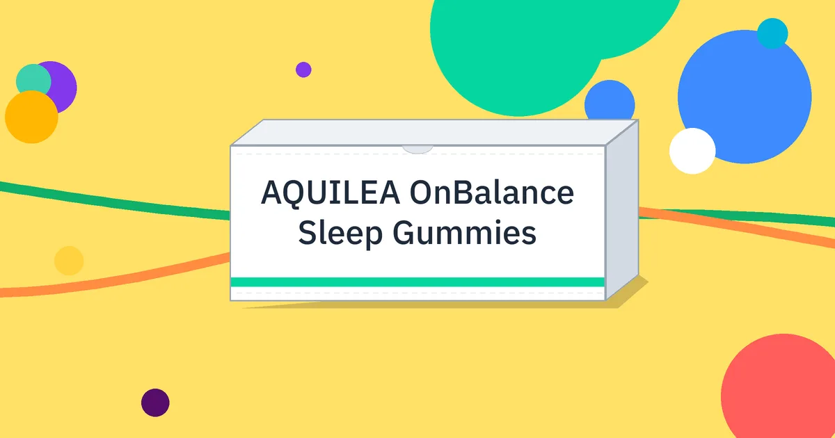 Symbolbild: Packung mit der Aufschrift AQUILEA OnBalance Sleep Gummies (PZN 19739297) – Verfügbarkeit und Bezug in Apotheken in Frankfurt am Main