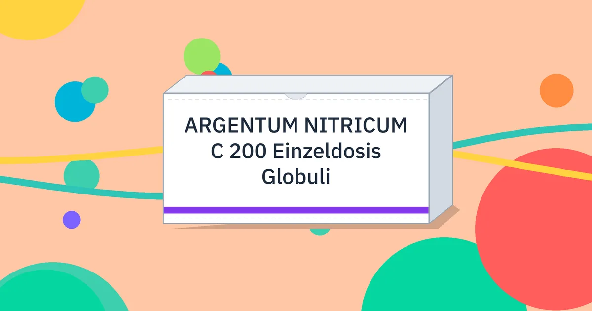 Symbolbild: Packung mit der Aufschrift ARGENTUM NITRICUM C 200 Einzeldosis Globuli (PZN 01542944) – Verfügbarkeit und Bezug in Apotheken in Frankfurt am Main