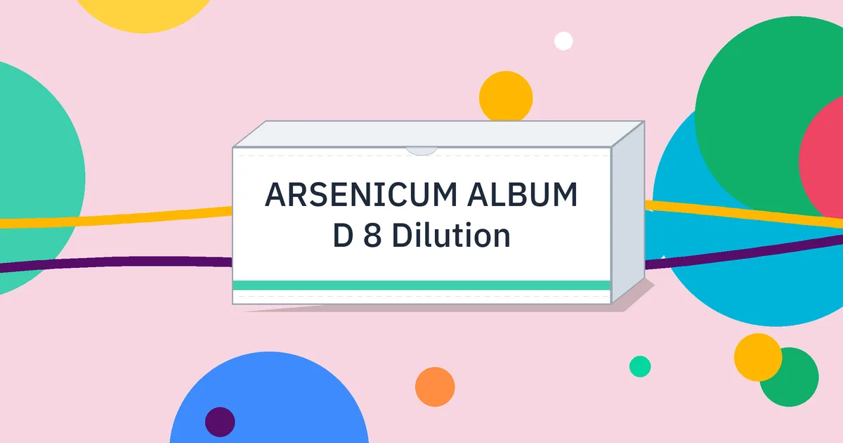 Symbolbild: Packung mit der Aufschrift ARSENICUM ALBUM D 8 Dilution (PZN 02126969) – Verfügbarkeit und Bezug in Apotheken in Frankfurt am Main