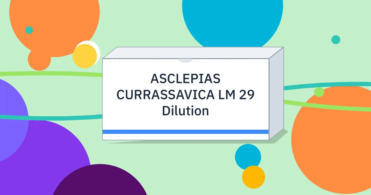 Symbolbild: Packung mit der Aufschrift ASCLEPIAS CURRASSAVICA LM 29 Dilution (PZN 13400511) – Verfügbarkeit und Bezug in Apotheken in Frankfurt am Main