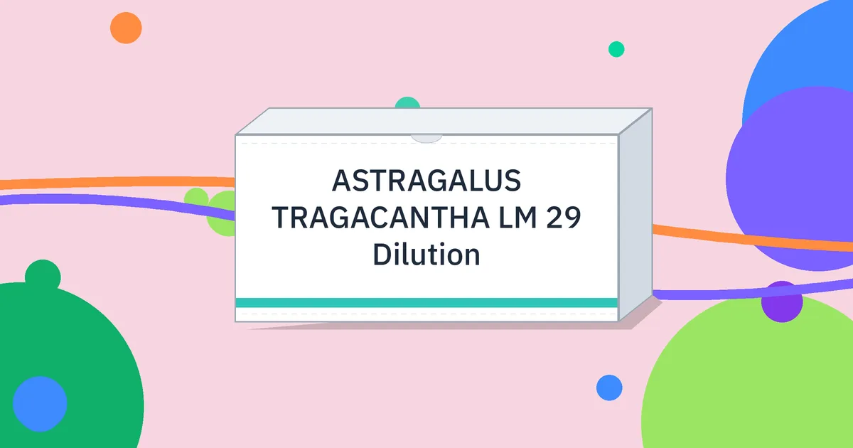 Symbolbild: Packung mit der Aufschrift ASTRAGALUS TRAGACANTHA LM 29 Dilution (PZN 13405282) – Verfügbarkeit und Bezug in Apotheken in Frankfurt am Main