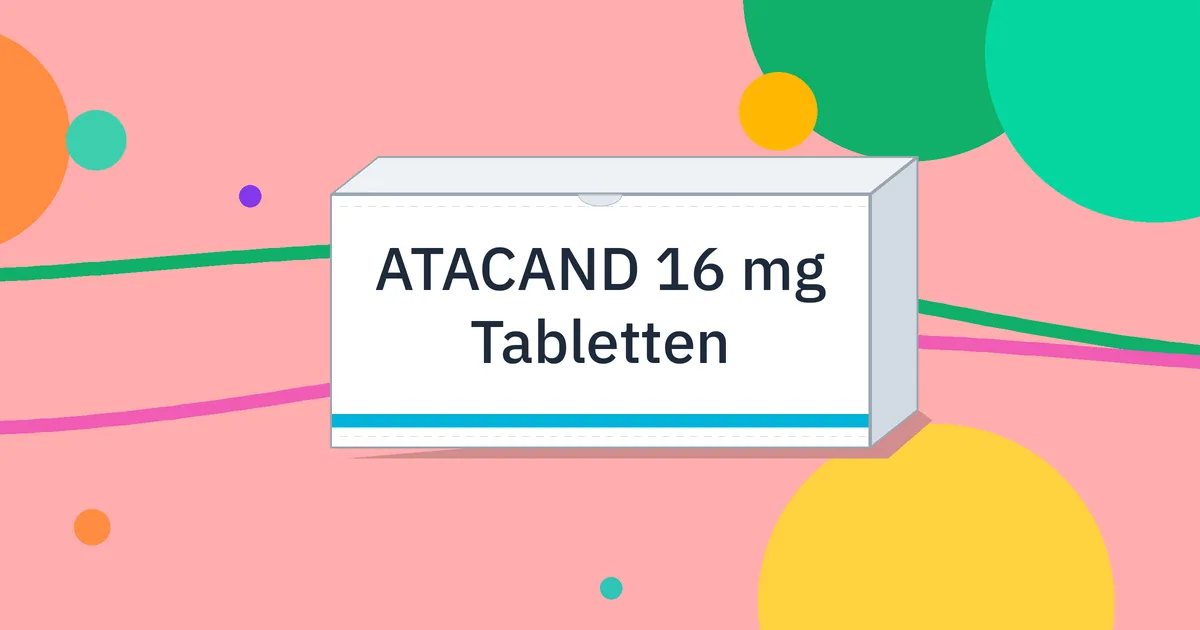Symbolbild: Packung mit der Aufschrift ATACAND 16 mg Tabletten (PZN 11730457) – Verfügbarkeit und Bezug in Apotheken in Frankfurt am Main