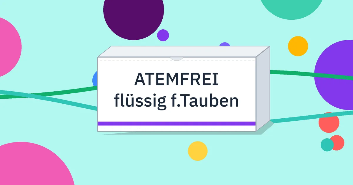 Symbolbild: Packung mit der Aufschrift ATEMFREI flüssig f.Tauben (PZN 00110102) – Verfügbarkeit und Bezug in Apotheken in Frankfurt am Main