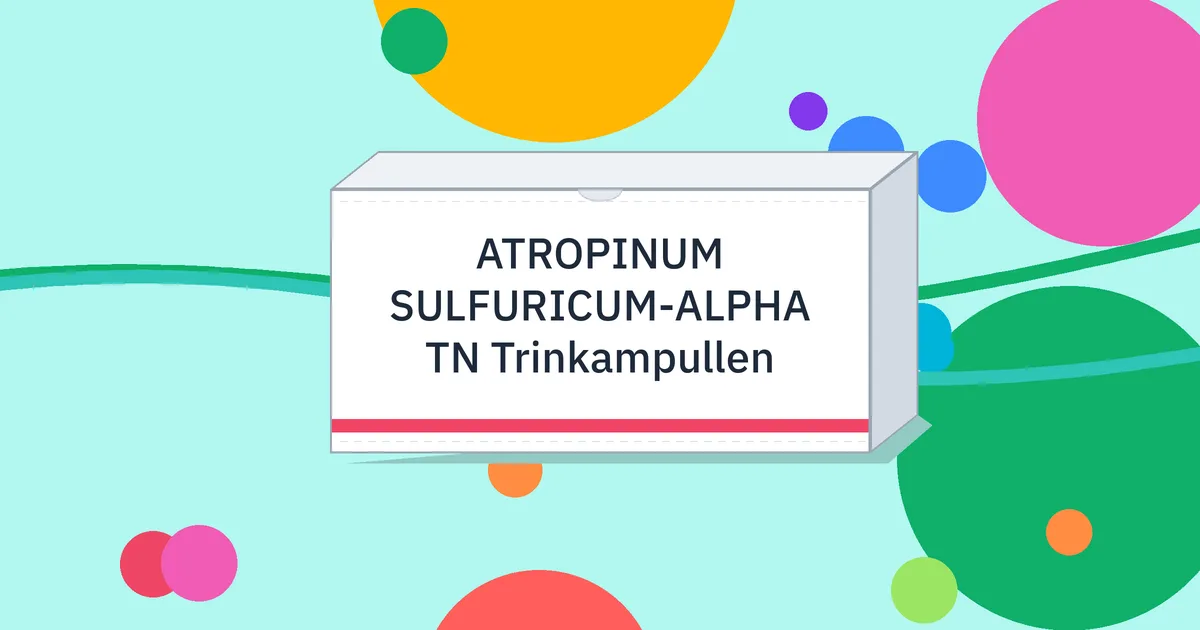 Symbolbild: Packung mit der Aufschrift ATROPINUM SULFURICUM-ALPHA TN Trinkampullen (PZN 10227868) – Verfügbarkeit und Bezug in Apotheken in Frankfurt am Main