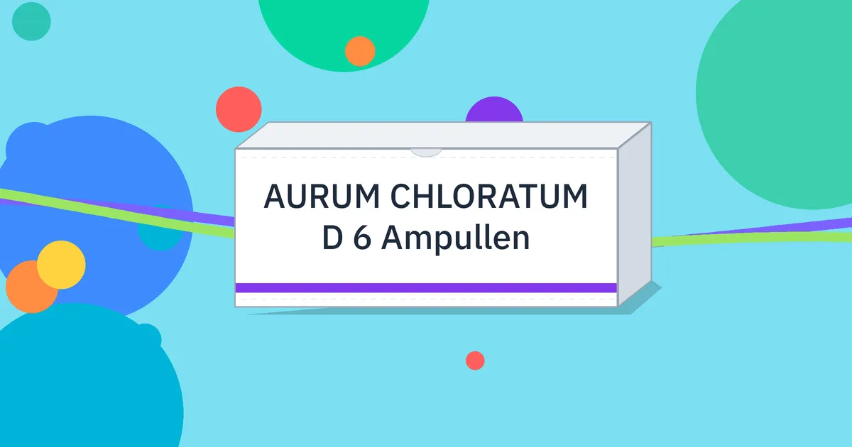 Symbolbild: Packung mit der Aufschrift AURUM CHLORATUM D 6 Ampullen (PZN 11704307) – Verfügbarkeit und Bezug in Apotheken in Frankfurt am Main