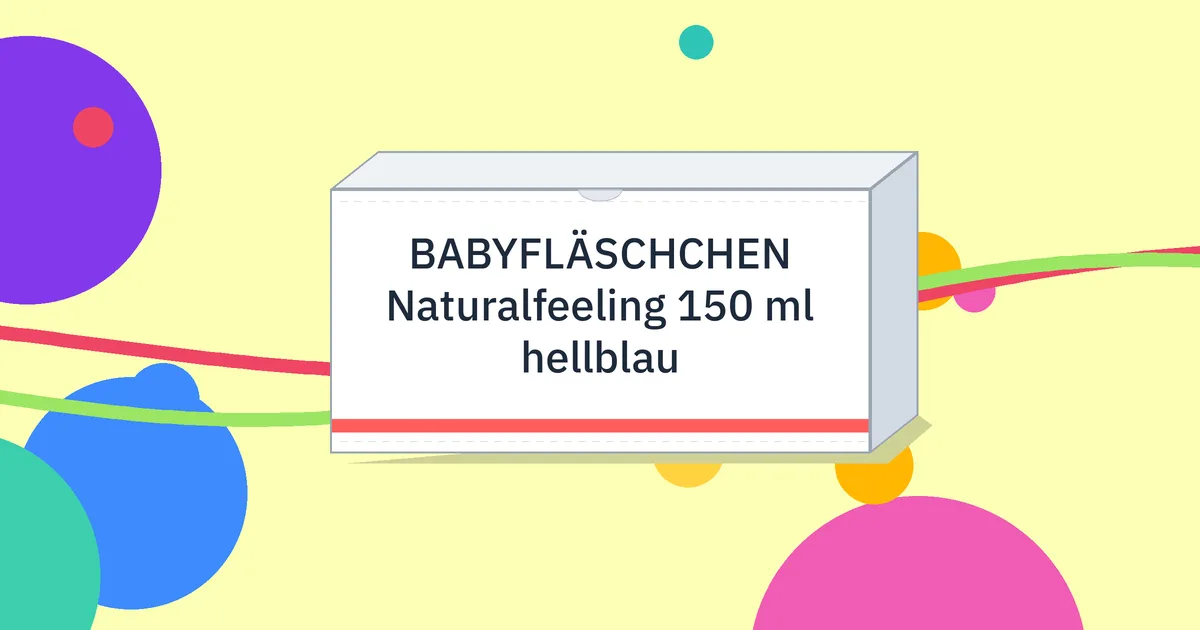 Symbolbild: Packung mit der Aufschrift BABYFLÄSCHCHEN Naturalfeeling 150 ml hellblau (PZN 20843781) – Verfügbarkeit und Bezug in Apotheken in Frankfurt am Main