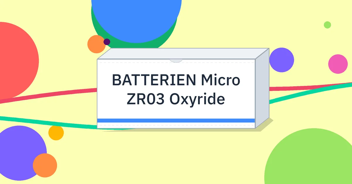 Symbolbild: Packung mit der Aufschrift BATTERIEN Micro ZR03 Oxyride (PZN 01956686) – Verfügbarkeit und Bezug in Apotheken in Frankfurt am Main