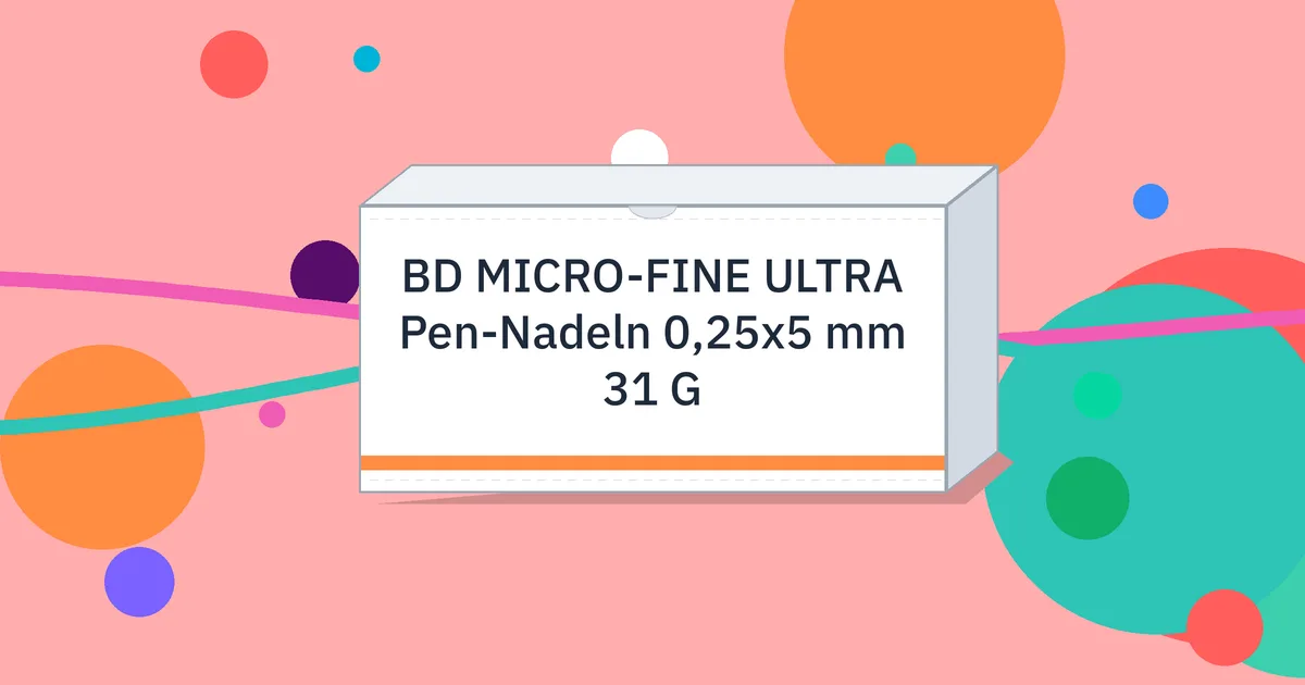 Symbolbild: Packung mit der Aufschrift BD MICRO-FINE ULTRA Pen-Nadeln 0,25x5 mm 31 G (PZN 19695565) – Verfügbarkeit und Bezug in Apotheken in Frankfurt am Main