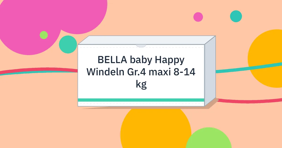 Symbolbild: Packung mit der Aufschrift BELLA baby Happy Windeln Gr.4 maxi 8-14 kg (PZN 18816096) – Verfügbarkeit und Bezug in Apotheken in Frankfurt am Main