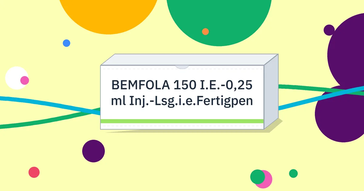 Symbolbild: Packung mit der Aufschrift BEMFOLA 150 I.E.-0,25 ml Inj.-Lsg.i.e.Fertigpen (PZN 11057894) – Verfügbarkeit und Bezug in Apotheken in Frankfurt am Main