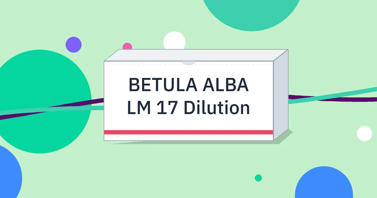 Symbolbild: Packung mit der Aufschrift BETULA ALBA LM 17 Dilution (PZN 12793862) – Verfügbarkeit und Bezug in Apotheken in Frankfurt am Main