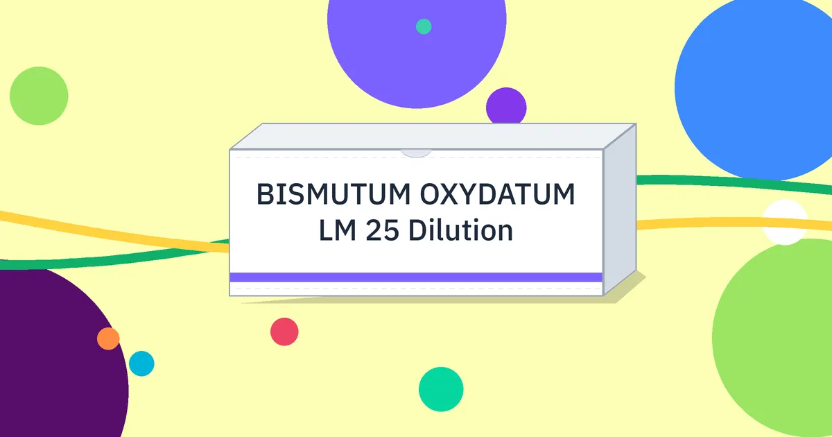 Symbolbild: Packung mit der Aufschrift BISMUTUM OXYDATUM LM 25 Dilution (PZN 13388135) – Verfügbarkeit und Bezug in Apotheken in Frankfurt am Main