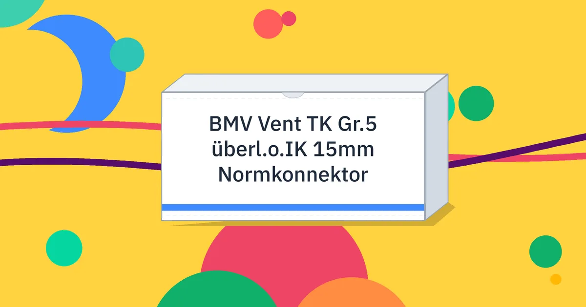 Symbolbild: Packung mit der Aufschrift BMV Vent TK Gr.5 überl.o.IK 15mm Normkonnektor (PZN 18384455) – Verfügbarkeit und Bezug in Apotheken in Frankfurt am Main