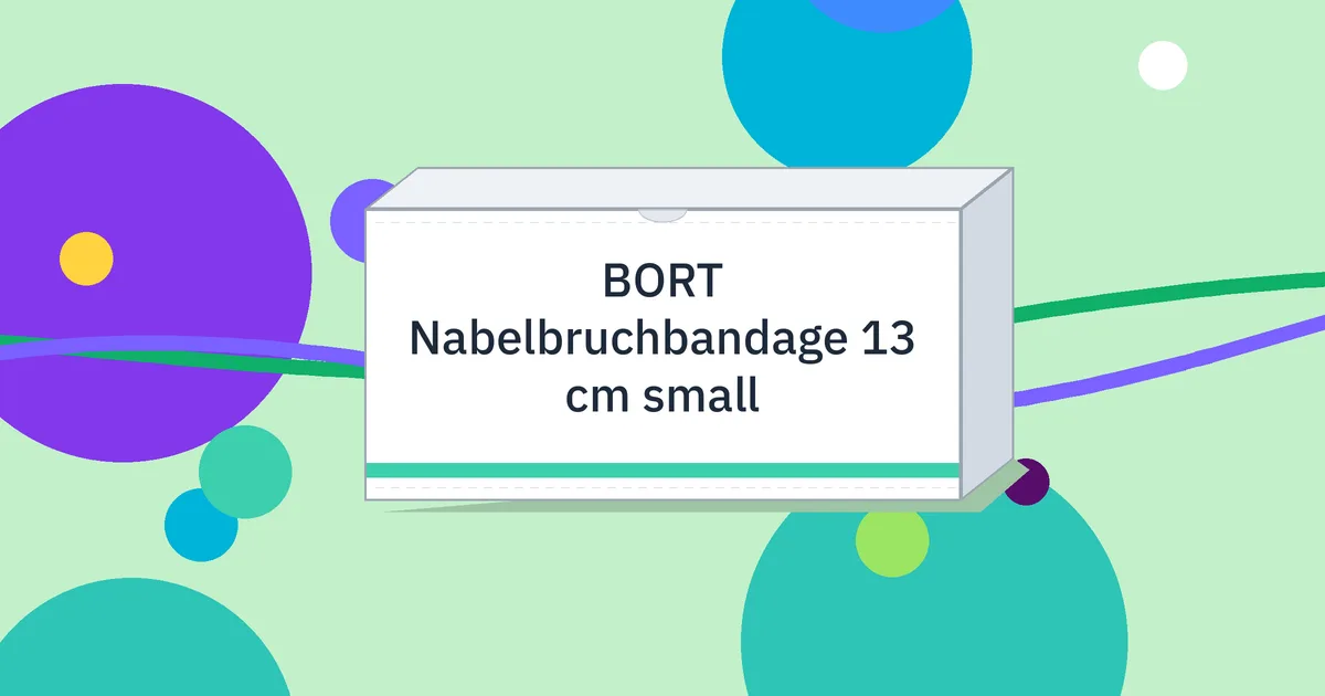 Symbolbild: Packung mit der Aufschrift BORT Nabelbruchbandage 13 cm small (PZN 20105528) – Verfügbarkeit und Bezug in Apotheken in Frankfurt am Main