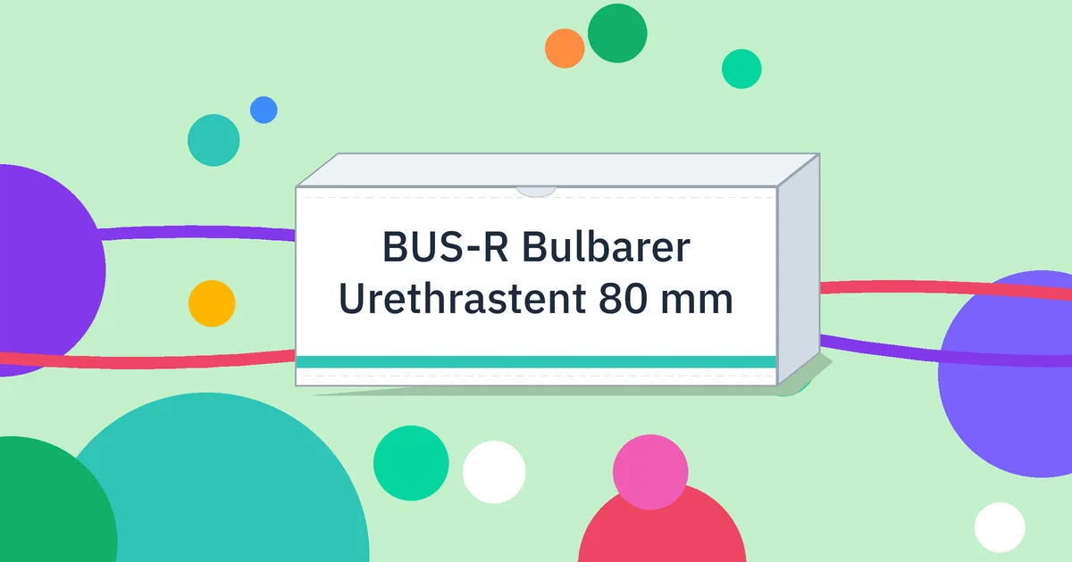 Symbolbild: Packung mit der Aufschrift BUS-R Bulbarer Urethrastent 80 mm (PZN 18490542) – Verfügbarkeit und Bezug in Apotheken in Frankfurt am Main
