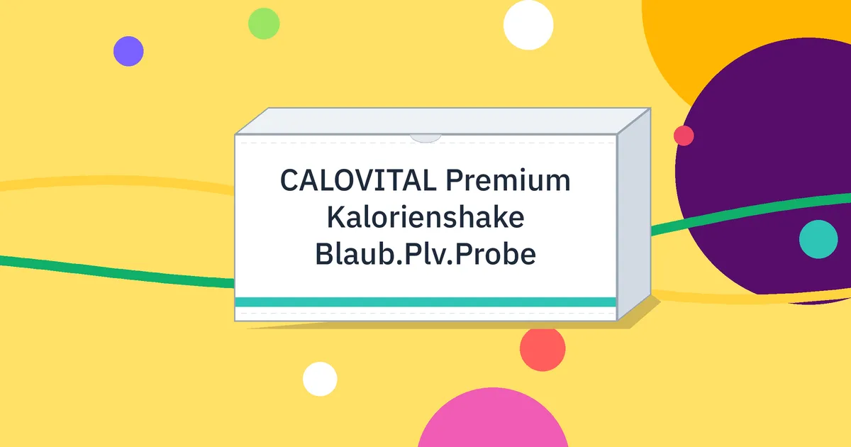 Symbolbild: Packung mit der Aufschrift CALOVITAL Premium Kalorienshake Blaub.Plv.Probe (PZN 19823253) – Verfügbarkeit und Bezug in Apotheken in Frankfurt am Main