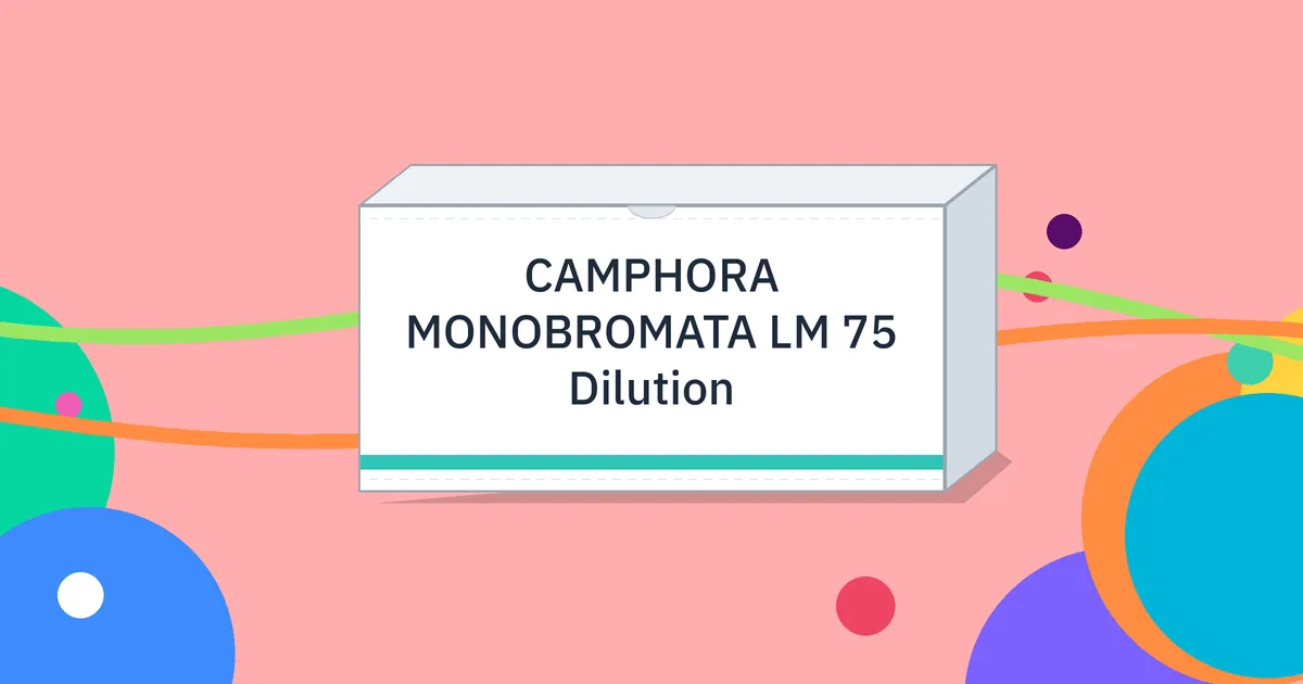 Symbolbild: Packung mit der Aufschrift CAMPHORA MONOBROMATA LM 75 Dilution (PZN 13412307) – Verfügbarkeit und Bezug in Apotheken in Frankfurt am Main