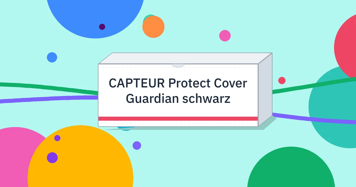 Symbolbild: Packung mit der Aufschrift CAPTEUR Protect Cover Guardian schwarz (PZN 20203981) – Verfügbarkeit und Bezug in Apotheken in Frankfurt am Main