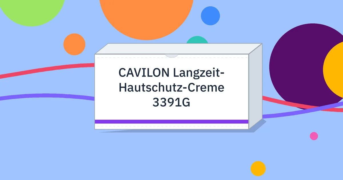Symbolbild: Packung mit der Aufschrift CAVILON Langzeit-Hautschutz-Creme 3391G (PZN 12730560) – Verfügbarkeit und Bezug in Apotheken in Frankfurt am Main