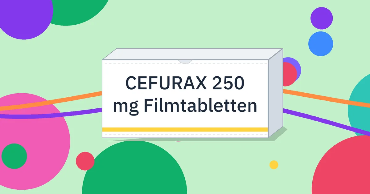 Symbolbild: Packung mit der Aufschrift CEFURAX 250 mg Filmtabletten (PZN 07701869) – Verfügbarkeit und Bezug in Apotheken in Frankfurt am Main
