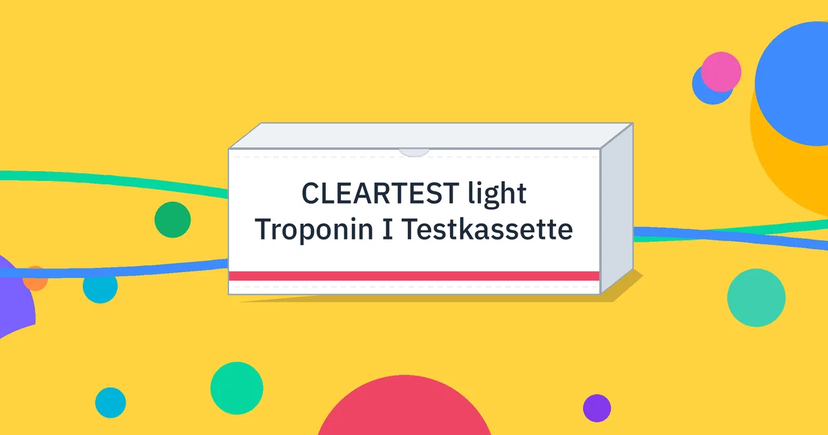 Symbolbild: Packung mit der Aufschrift CLEARTEST light Troponin I Testkassette (PZN 18731684) – Verfügbarkeit und Bezug in Apotheken in Frankfurt am Main