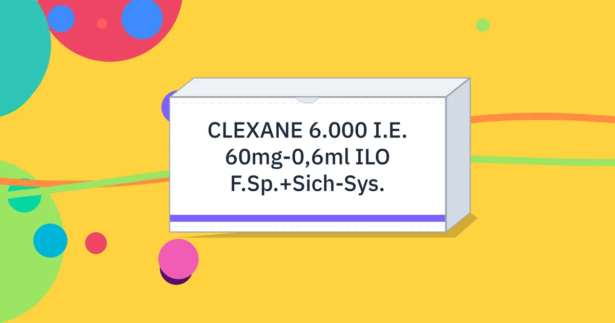 Symbolbild: Packung mit der Aufschrift CLEXANE 6.000 I.E. 60mg-0,6ml ILO F.Sp.+Sich-Sys. (PZN 12584638) – Verfügbarkeit und Bezug in Apotheken in Frankfurt am Main