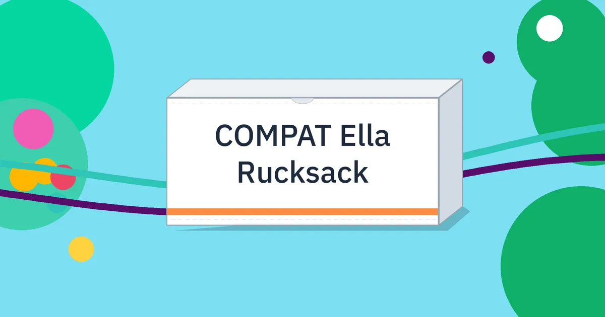 Symbolbild: Packung mit der Aufschrift COMPAT Ella Rucksack (PZN 12723732) – Verfügbarkeit und Bezug in Apotheken in Frankfurt am Main