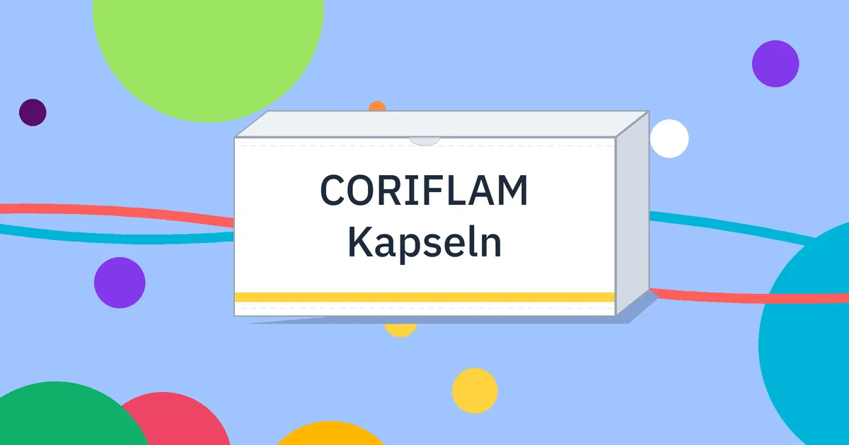 Symbolbild: Packung mit der Aufschrift CORIFLAM Kapseln (PZN 16732840) – Verfügbarkeit und Bezug in Apotheken in Frankfurt am Main