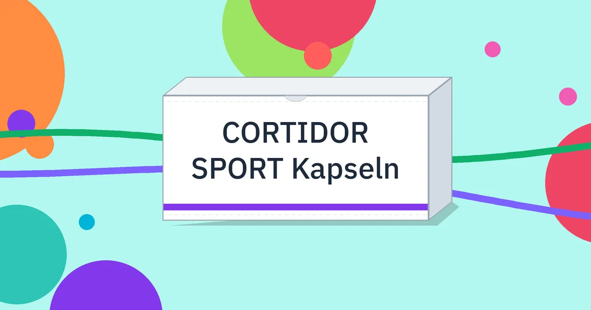 Symbolbild: Packung mit der Aufschrift CORTIDOR SPORT Kapseln (PZN 18601013) – Verfügbarkeit und Bezug in Apotheken in Frankfurt am Main