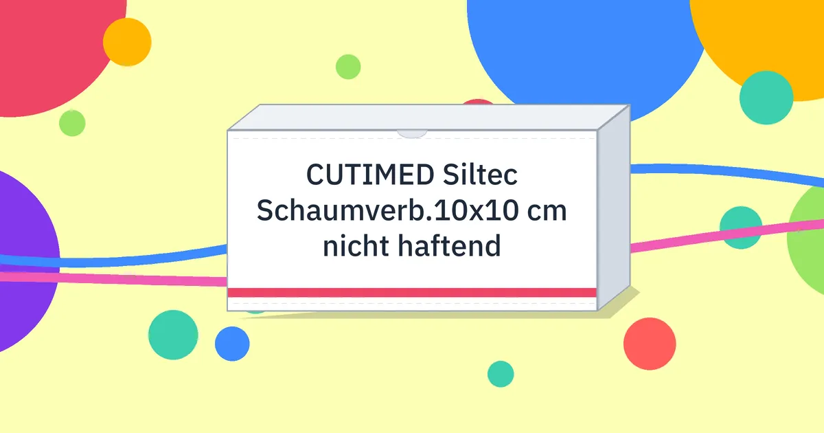 Symbolbild: Packung mit der Aufschrift CUTIMED Siltec Schaumverb.10x10 cm nicht haftend (PZN 17880353) – Verfügbarkeit und Bezug in Apotheken in Frankfurt am Main