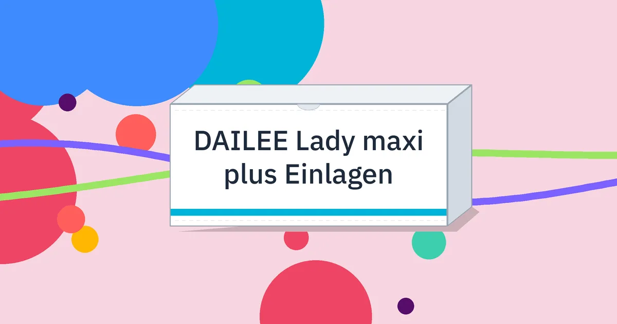 Symbolbild: Packung mit der Aufschrift DAILEE Lady maxi plus Einlagen (PZN 16199624) – Verfügbarkeit und Bezug in Apotheken in Frankfurt am Main