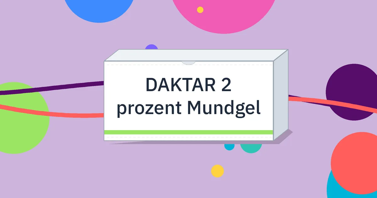 Symbolbild: Packung mit der Aufschrift DAKTAR 2 prozent Mundgel (PZN 00233247) – Verfügbarkeit und Bezug in Apotheken in Frankfurt am Main