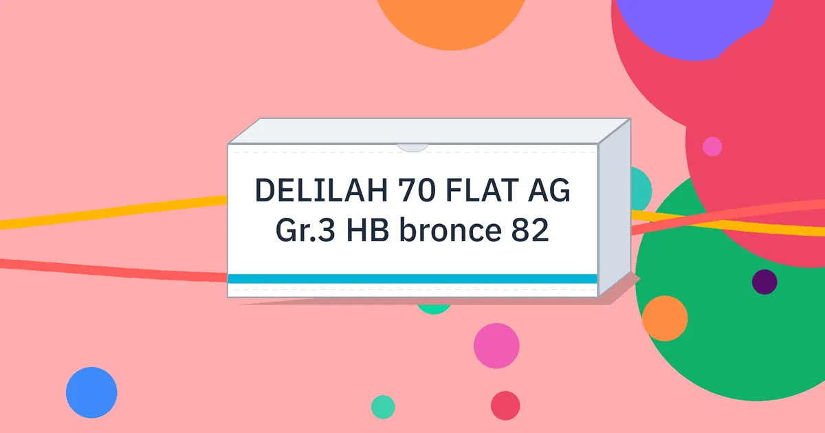 Symbolbild: Packung mit der Aufschrift DELILAH 70 FLAT AG Gr.3 HB bronce 82 (PZN 13847910) – Verfügbarkeit und Bezug in Apotheken in Frankfurt am Main