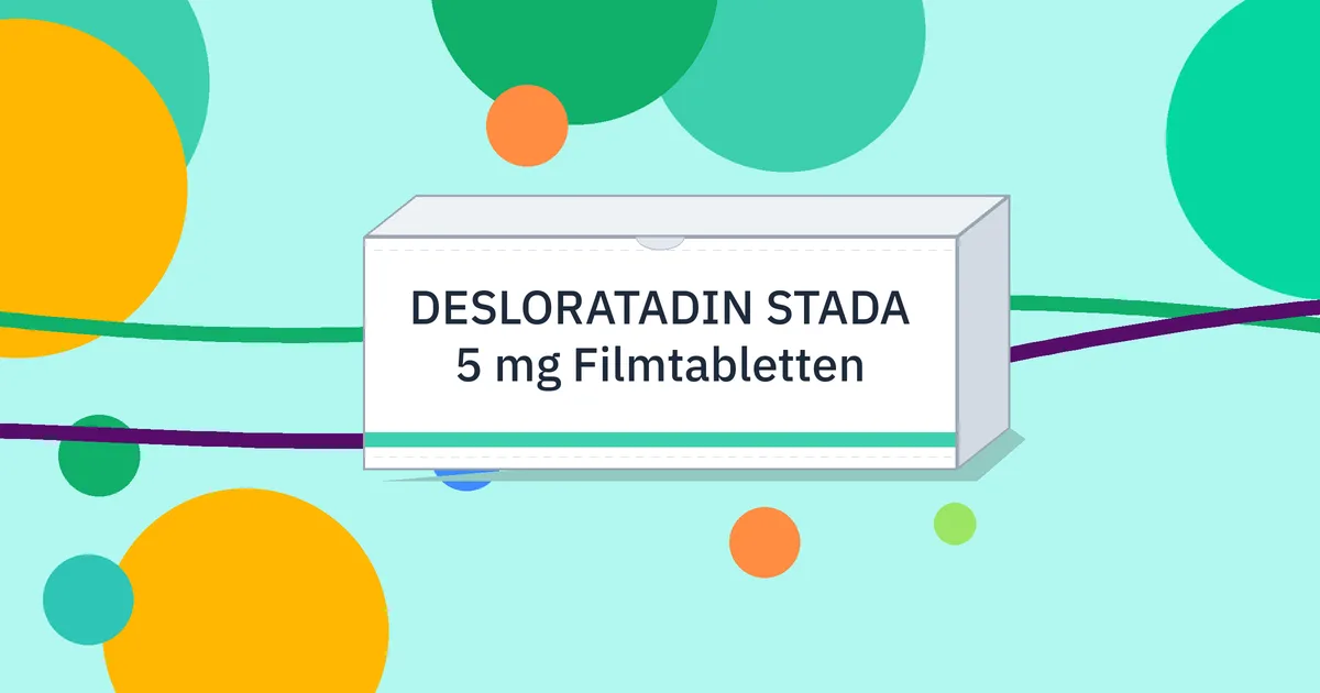 Symbolbild: Packung mit der Aufschrift DESLORATADIN STADA 5 mg Filmtabletten (PZN 16610031) – Verfügbarkeit und Bezug in Apotheken in Frankfurt am Main