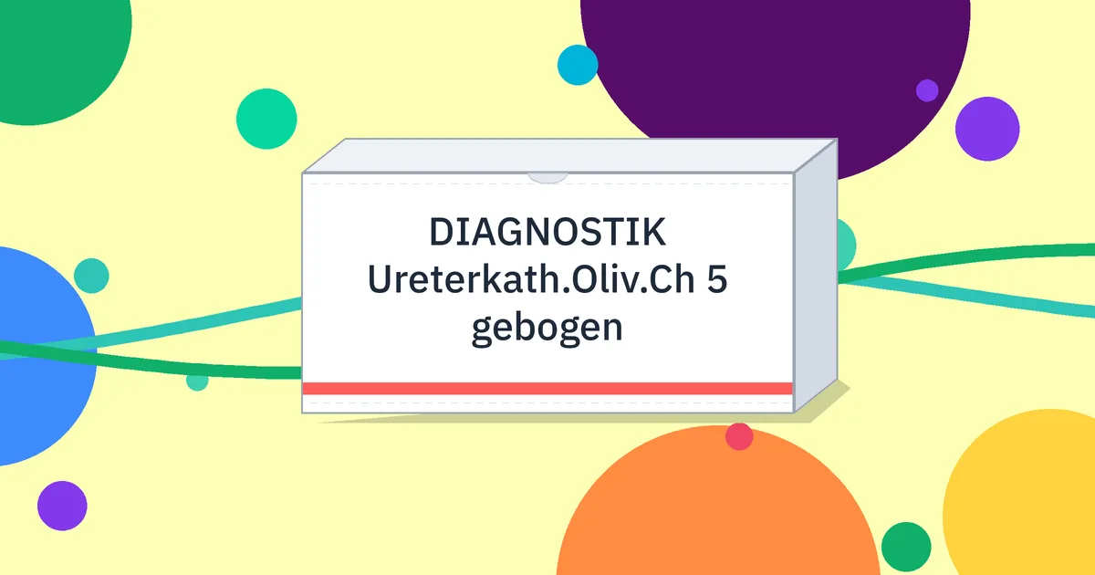 Symbolbild: Packung mit der Aufschrift DIAGNOSTIK Ureterkath.Oliv.Ch 5 gebogen (PZN 02404888) – Verfügbarkeit und Bezug in Apotheken in Frankfurt am Main