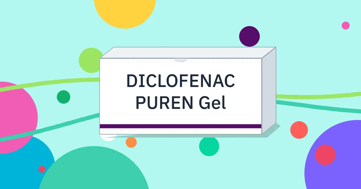 Symbolbild: Packung mit der Aufschrift DICLOFENAC PUREN Gel (PZN 11354155) – Verfügbarkeit und Bezug in Apotheken in Frankfurt am Main