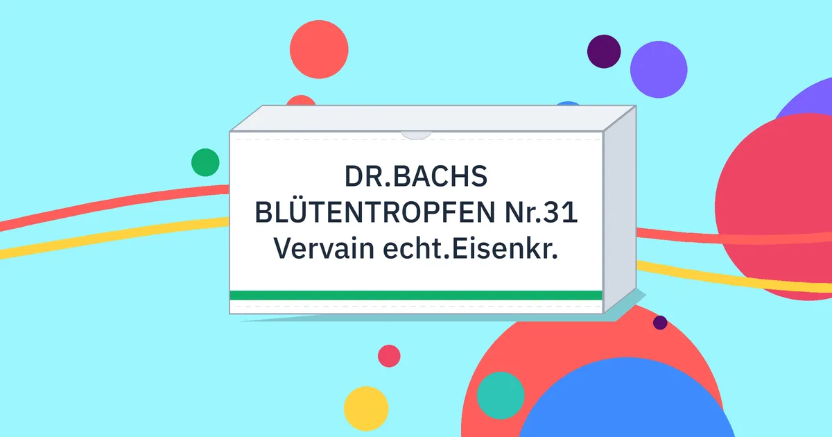 Symbolbild: Packung mit der Aufschrift DR.BACHS BLÜTENTROPFEN Nr.31 Vervain echt.Eisenkr. (PZN 17193664) – Verfügbarkeit und Bezug in Apotheken in Frankfurt am Main