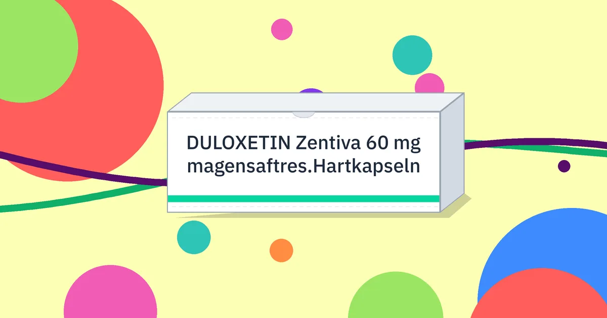 Symbolbild: Packung mit der Aufschrift DULOXETIN Zentiva 60 mg magensaftres.Hartkapseln (PZN 16385249) – Verfügbarkeit und Bezug in Apotheken in Frankfurt am Main