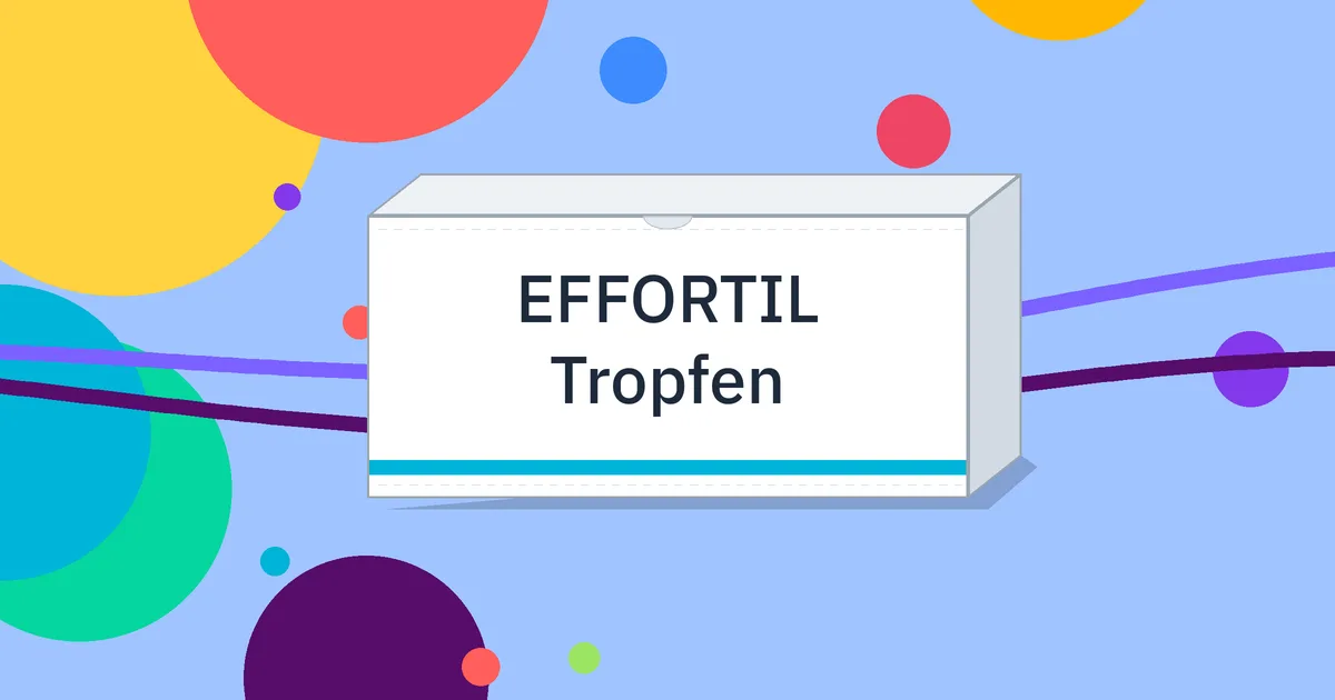 Symbolbild: Packung mit der Aufschrift EFFORTIL Tropfen (PZN 06898433) – Verfügbarkeit und Bezug in Apotheken in Frankfurt am Main