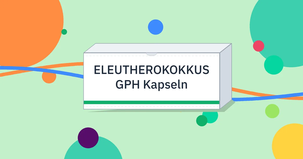 Symbolbild: Packung mit der Aufschrift ELEUTHEROKOKKUS GPH Kapseln (PZN 09749099) – Verfügbarkeit und Bezug in Apotheken in Frankfurt am Main