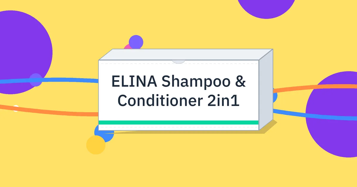 Symbolbild: Packung mit der Aufschrift ELINA Shampoo & Conditioner 2in1 (PZN 12145873) – Verfügbarkeit und Bezug in Apotheken in Frankfurt am Main