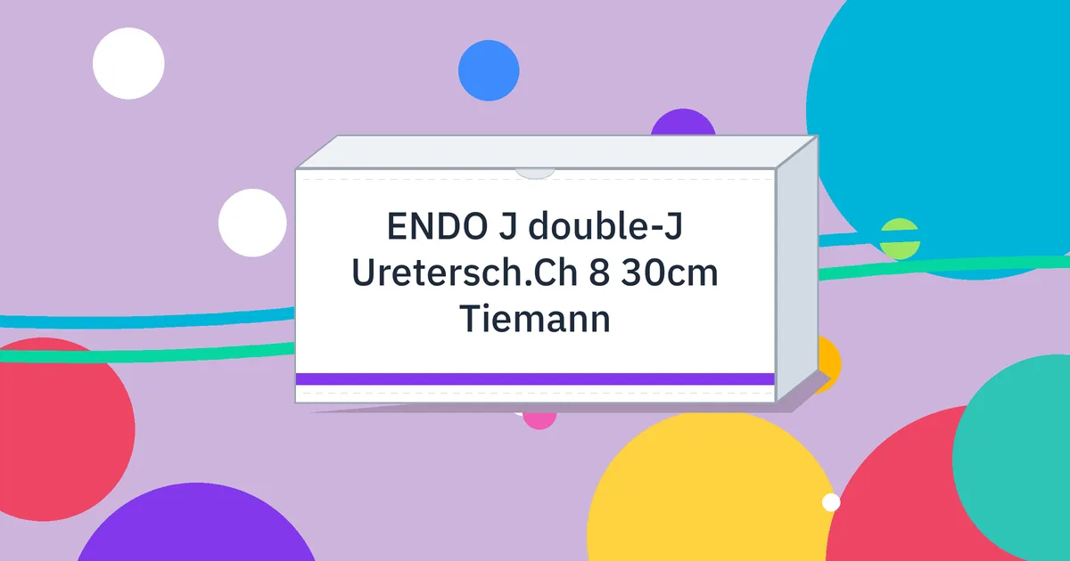 Symbolbild: Packung mit der Aufschrift ENDO J double-J Uretersch.Ch 8 30cm Tiemann (PZN 00438653) – Verfügbarkeit und Bezug in Apotheken in Frankfurt am Main
