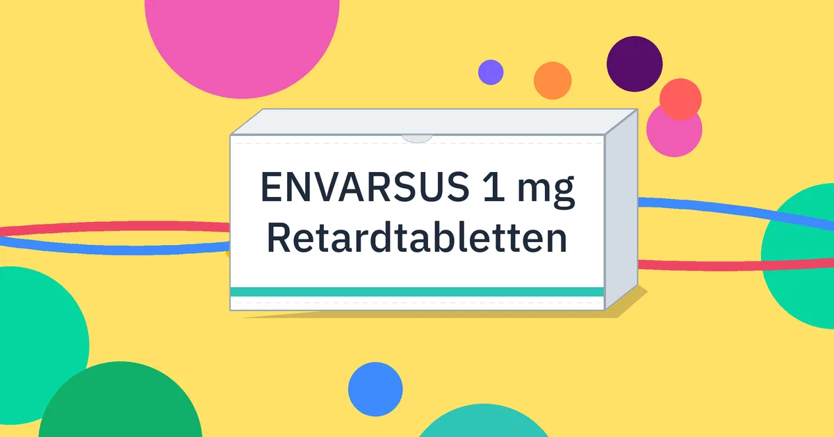 Symbolbild: Packung mit der Aufschrift ENVARSUS 1 mg Retardtabletten (PZN 12659537) – Verfügbarkeit und Bezug in Apotheken in Frankfurt am Main