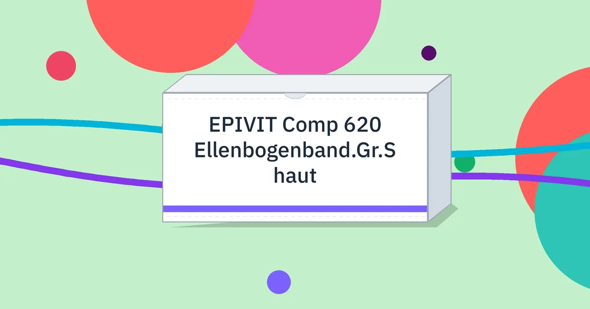 Symbolbild: Packung mit der Aufschrift EPIVIT Comp 620 Ellenbogenband.Gr.S haut (PZN 09403633) – Verfügbarkeit und Bezug in Apotheken in Frankfurt am Main