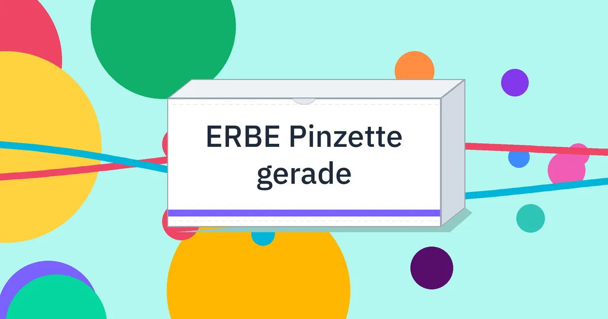 Symbolbild: Packung mit der Aufschrift ERBE Pinzette gerade (PZN 02705420) – Verfügbarkeit und Bezug in Apotheken in Frankfurt am Main