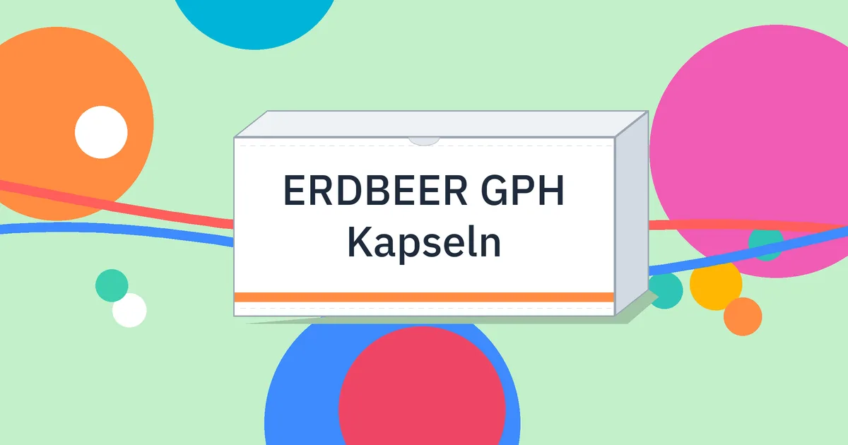 Symbolbild: Packung mit der Aufschrift ERDBEER GPH Kapseln (PZN 07605781) – Verfügbarkeit und Bezug in Apotheken in Frankfurt am Main